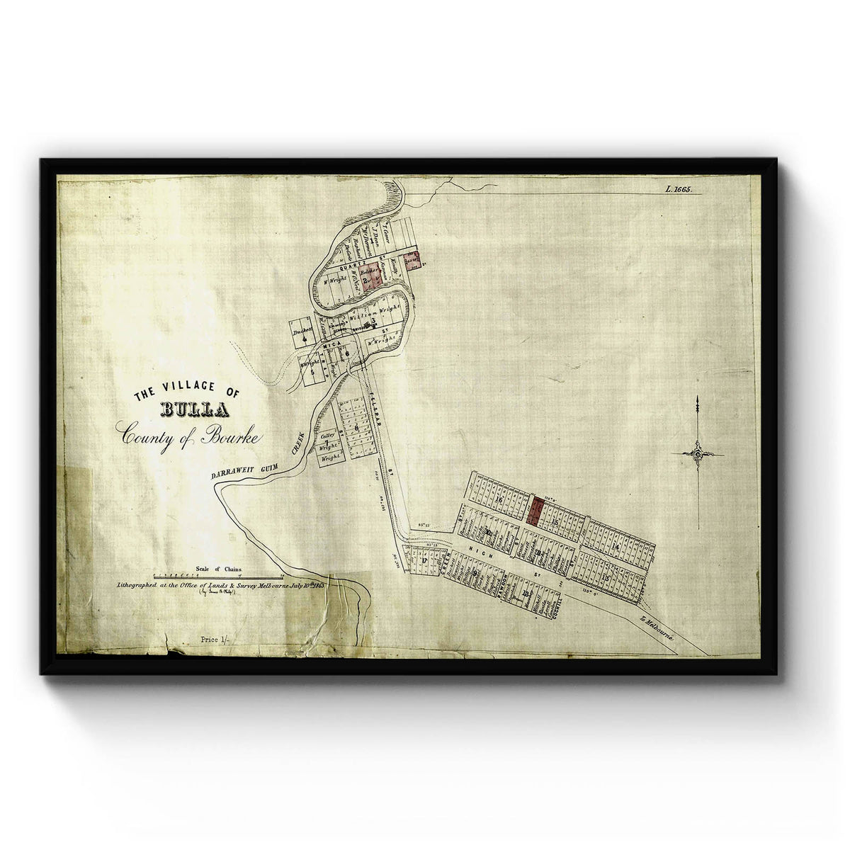 Bulla, Victoria Australia Vintage Map #1 (1863) – Vintage Maps