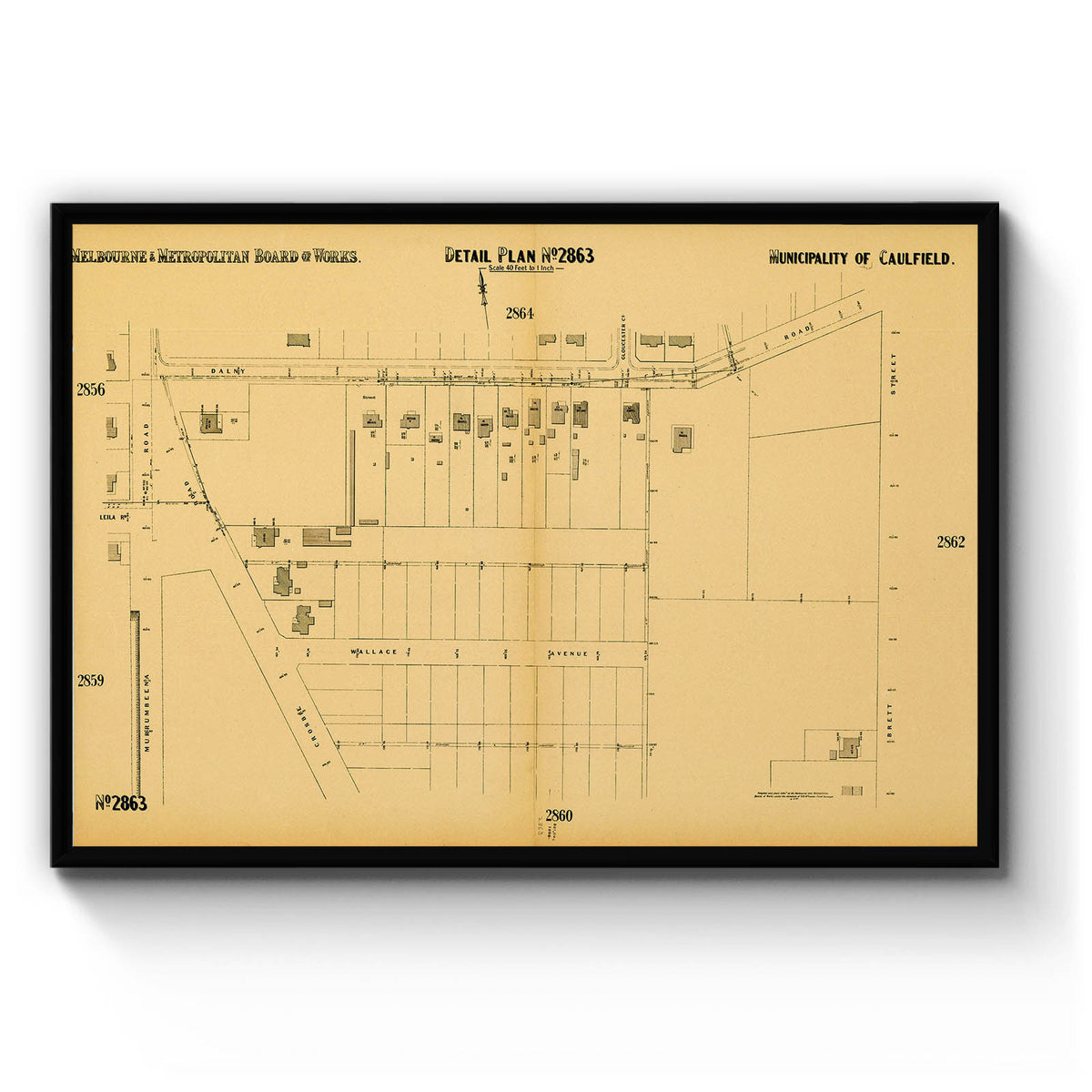 Caulfield, Victoria Australia Vintage Map #56 (1944) – Vintage Maps