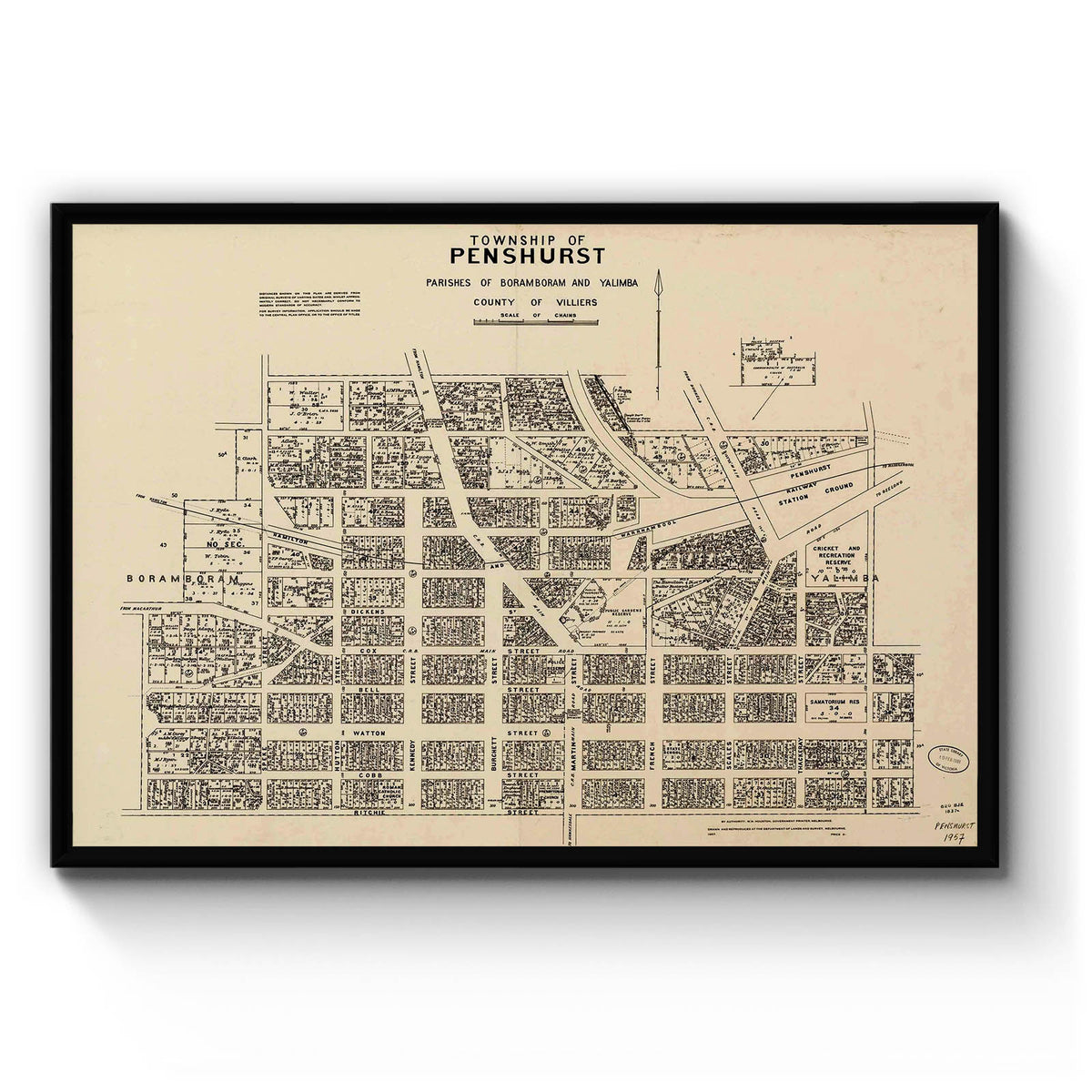 Penshurst, Victoria Australia Vintage Map #5 (1957) – Vintage Maps