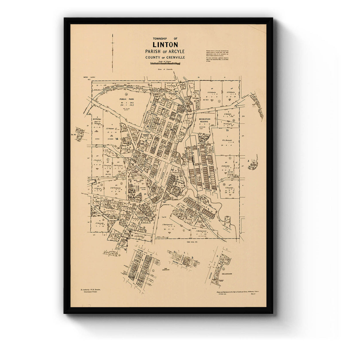 Linton, Victoria Australia Vintage Map #3 (1954) – Vintage Maps