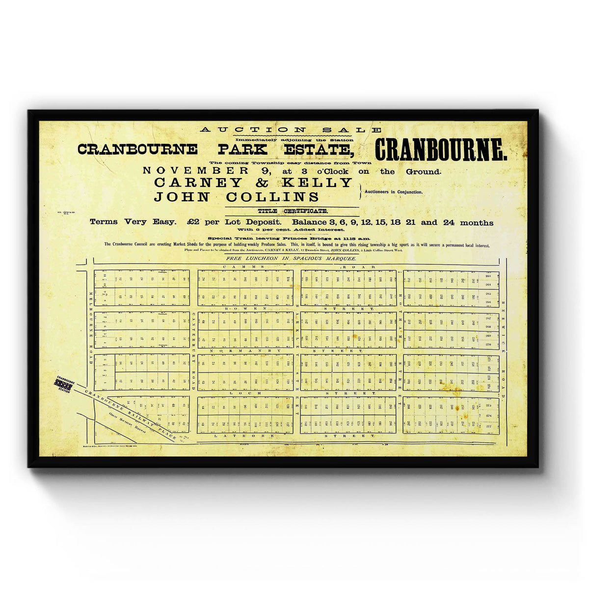 Cranbourne, Victoria Australia Vintage Map #2 (18--?) – Vintage Maps