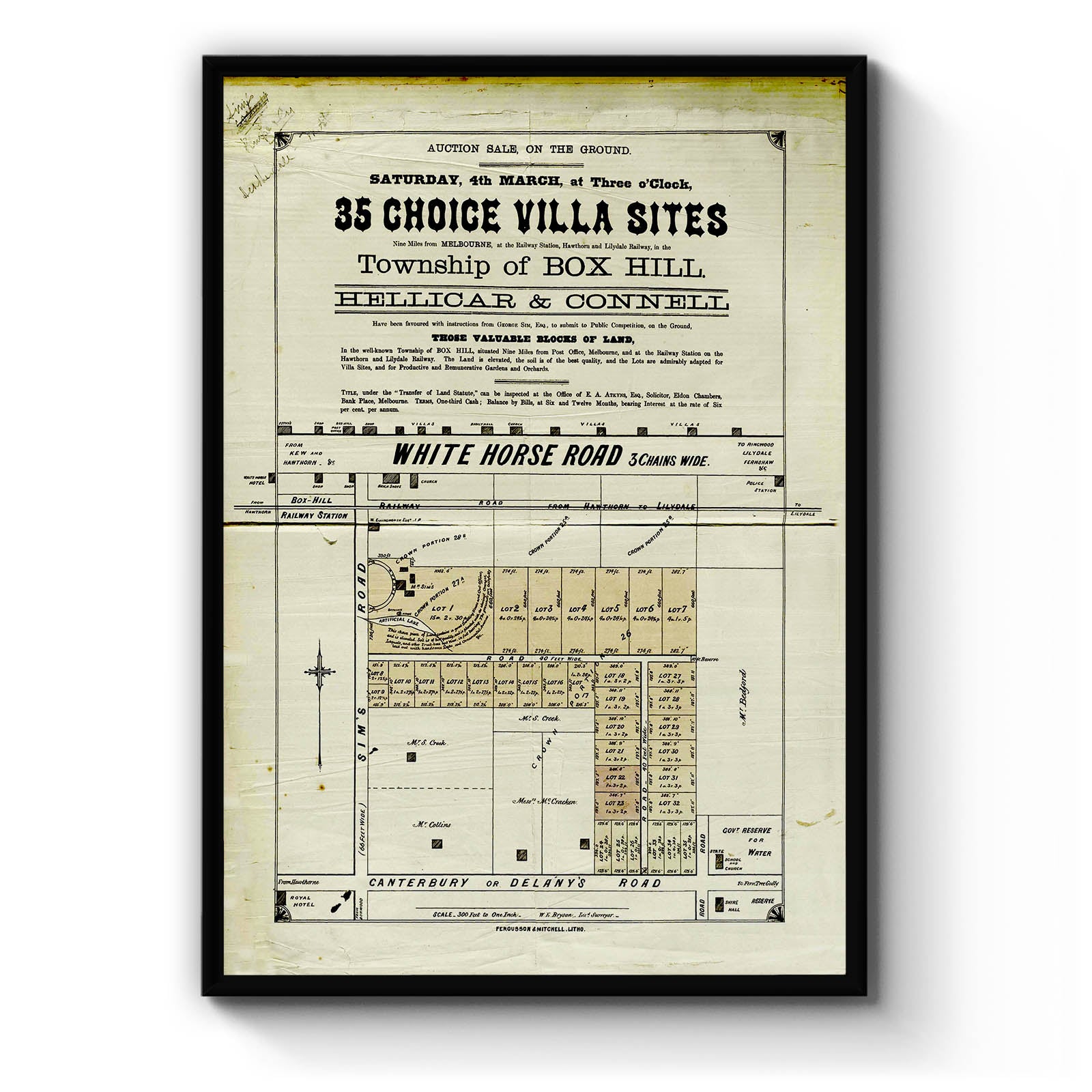 Box Hill, Victoria Australia Vintage Map #65 (1885) – Vintage Maps