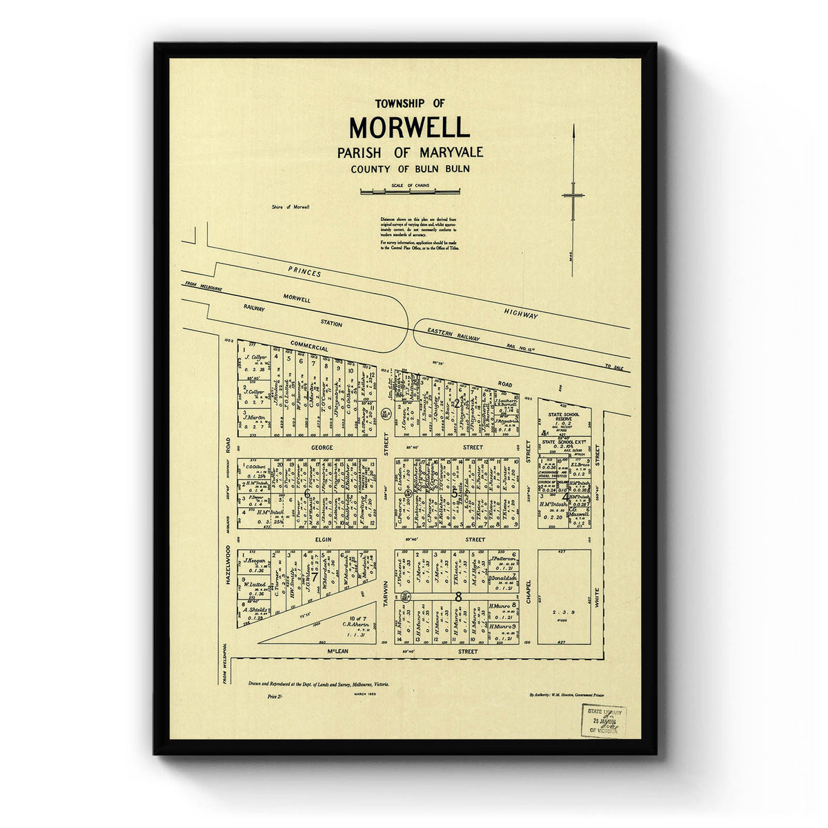 Morwell, Victoria Australia Vintage Map #3 (1953) – Vintage Maps
