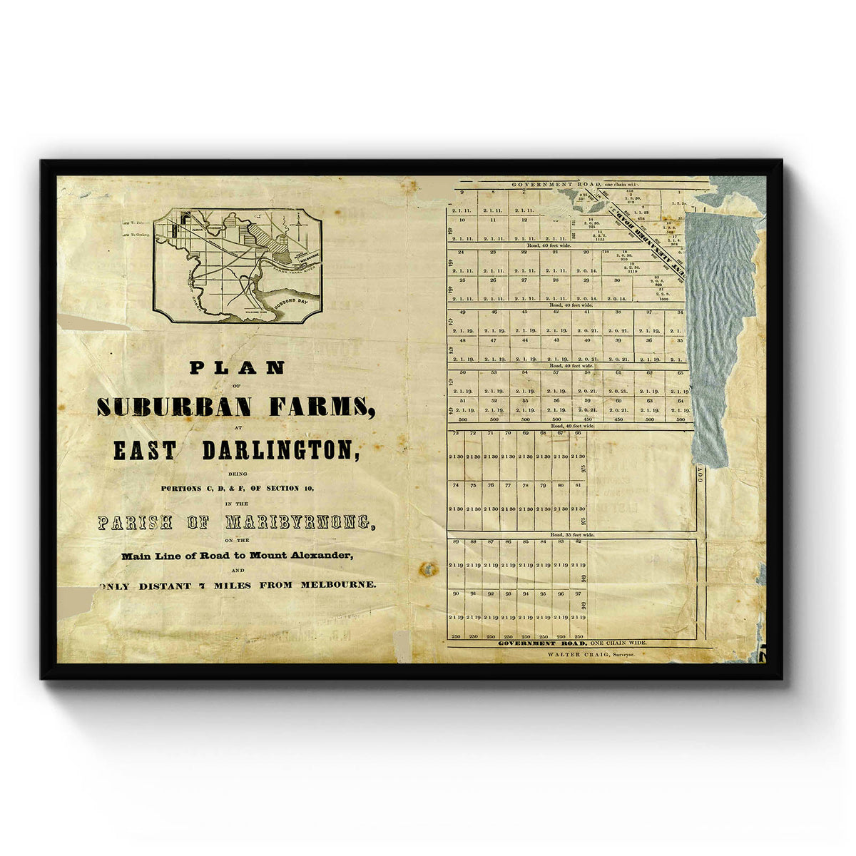 Moonee Ponds, Victoria Australia Vintage Map #12 (185-?) – Vintage Maps