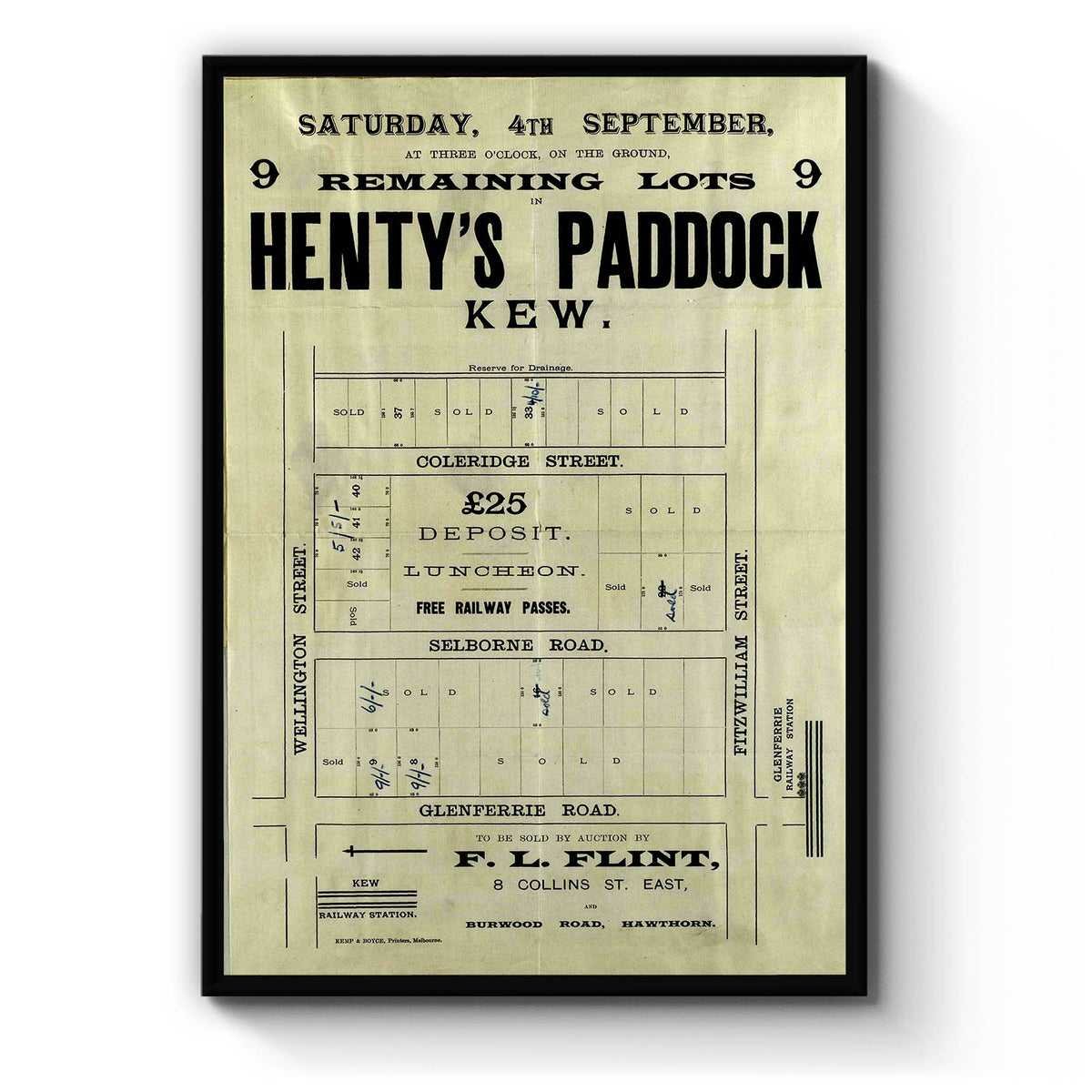 Kew, Victoria Australia Vintage Map #53 (1886) – Vintage Maps