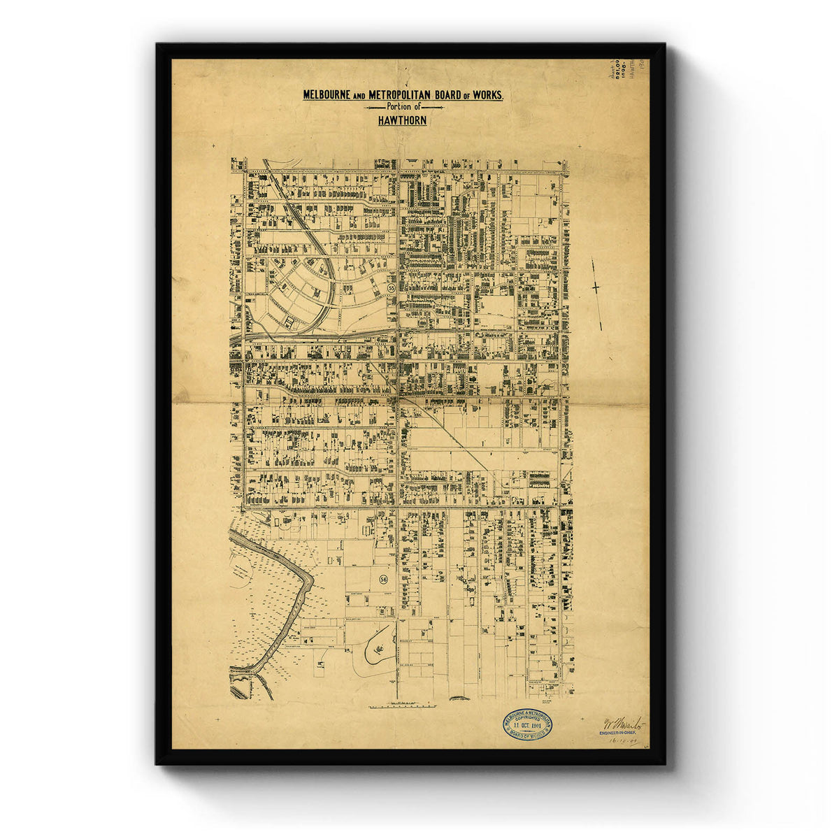 Hawthorn, Victoria Australia Vintage Map #322 (1901) – Vintage Maps