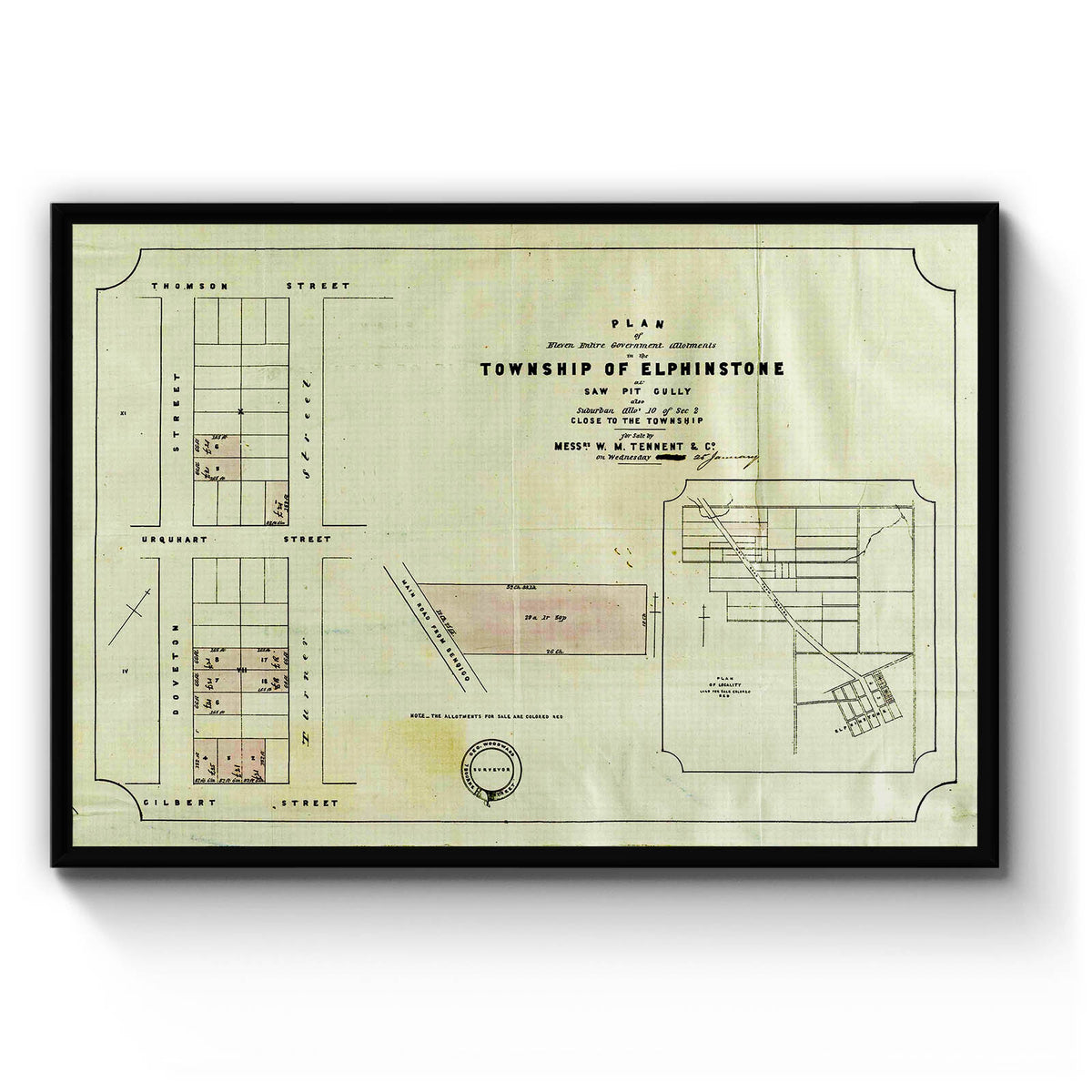 Elphinstone, Victoria Australia Vintage Map #7 (185-?) – Vintage Maps