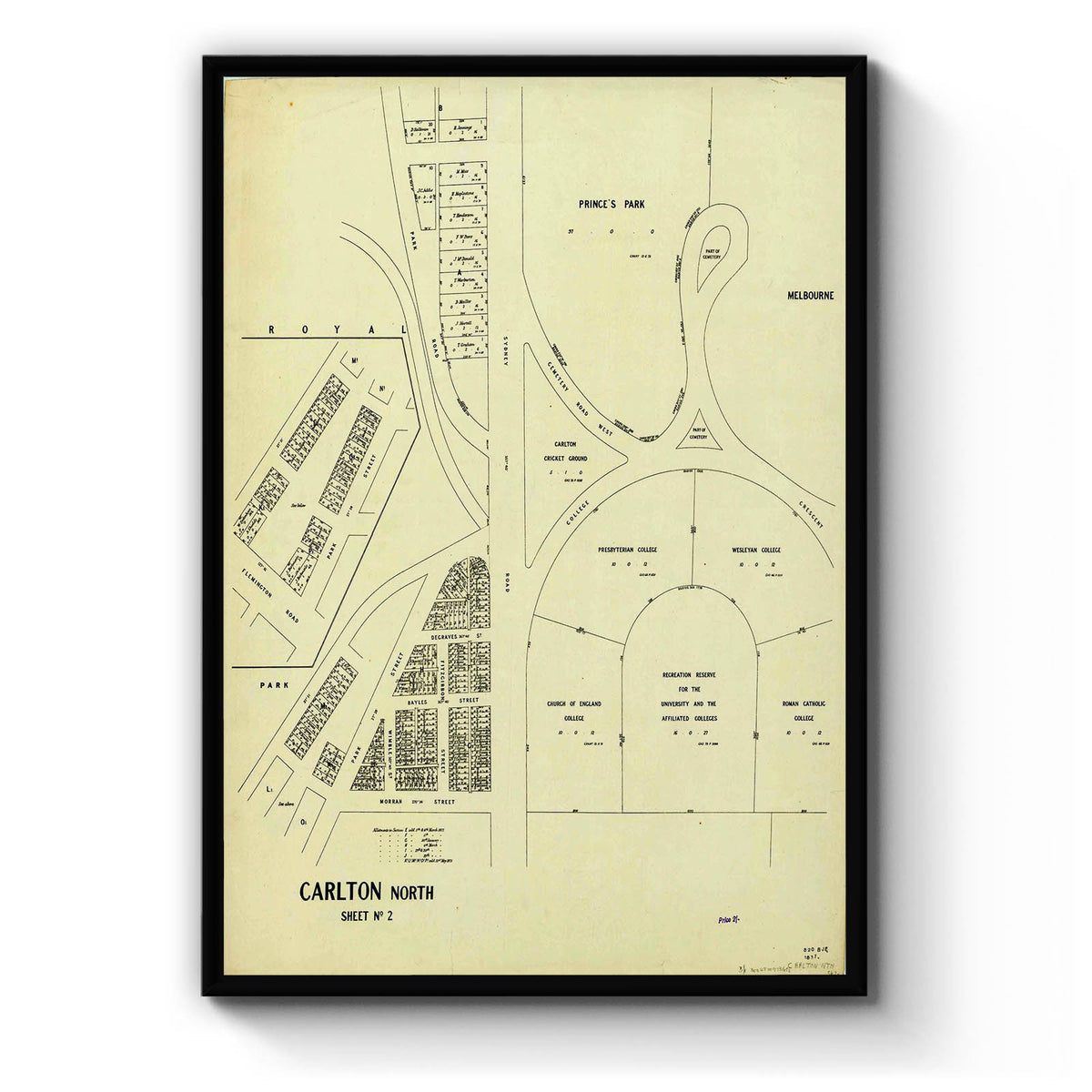 Carlton, Victoria Australia Vintage Map #47 (187-?) – Vintage Maps