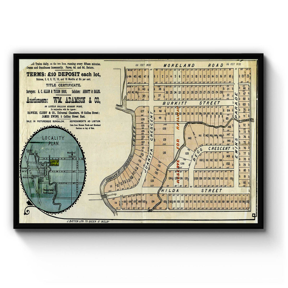 Essendon, Victoria Australia Vintage Map #2 (18--?) – Vintage Maps