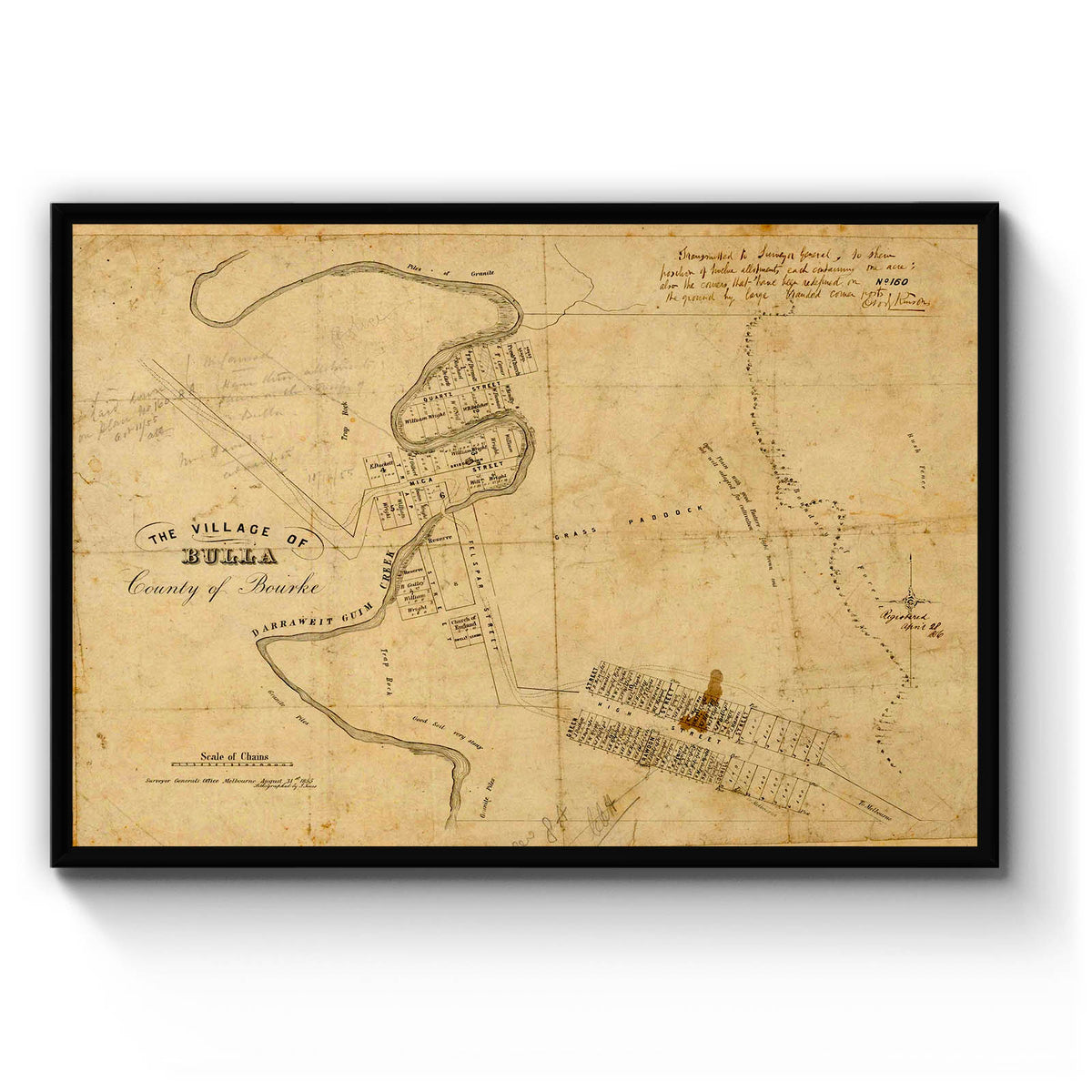 Bulla, Victoria Australia Vintage Map #4 (1855) – Vintage Maps