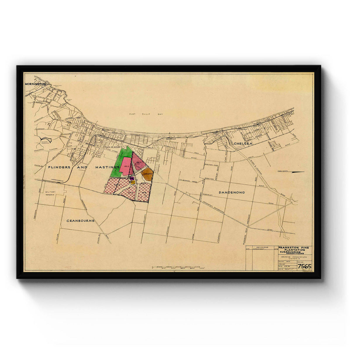 Frankston, Victoria Australia Vintage Map #29 (1958) – Vintage Maps