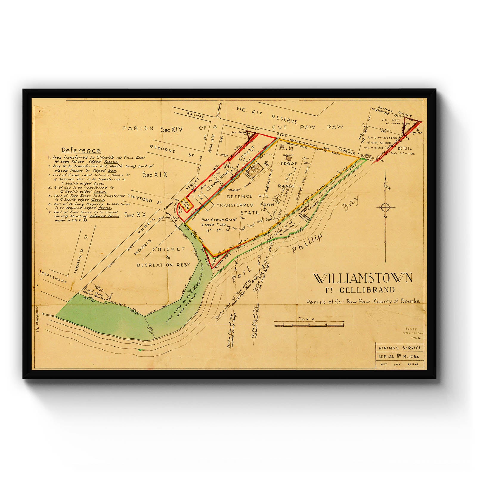 Williamstown, Victoria Australia Vintage Map #63 (1942) – Vintage Maps