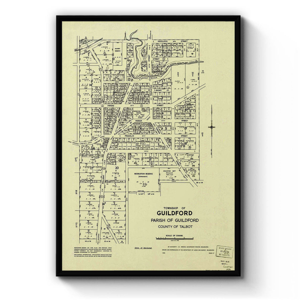 Guildford, Victoria Australia Vintage Map #5 (1959) – Vintage Maps