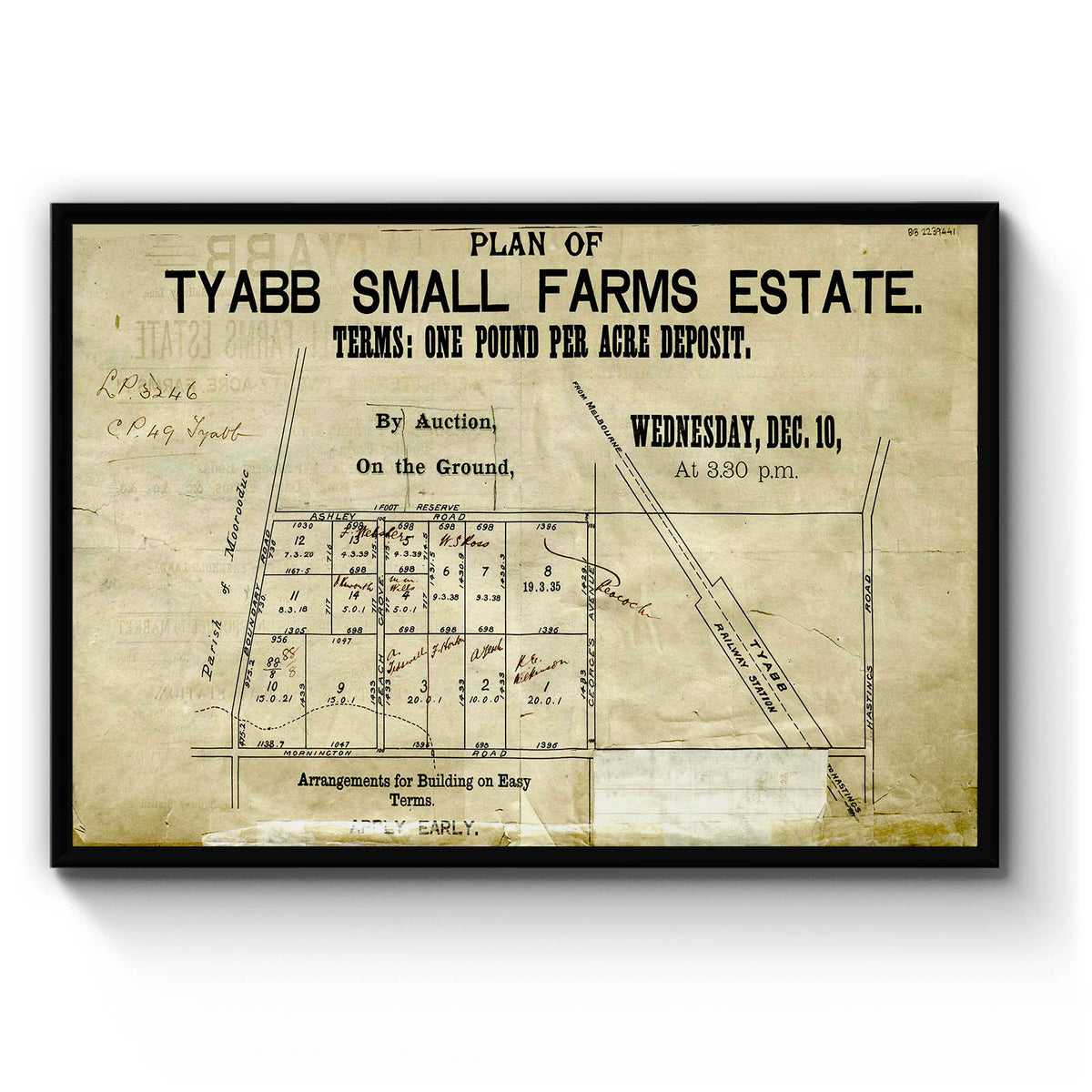 Tyabb, Victoria Australia Vintage Map #1 (18--?) – Vintage Maps
