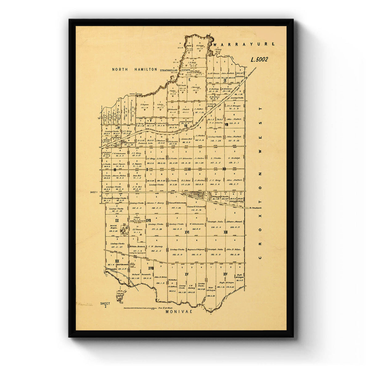 Hamilton, Victoria Australia Vintage Map #8 (1932) – Vintage Maps