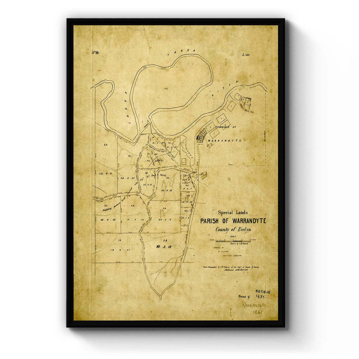 Warrandyte, Victoria Australia Vintage Map #6 (1861) – Vintage Maps