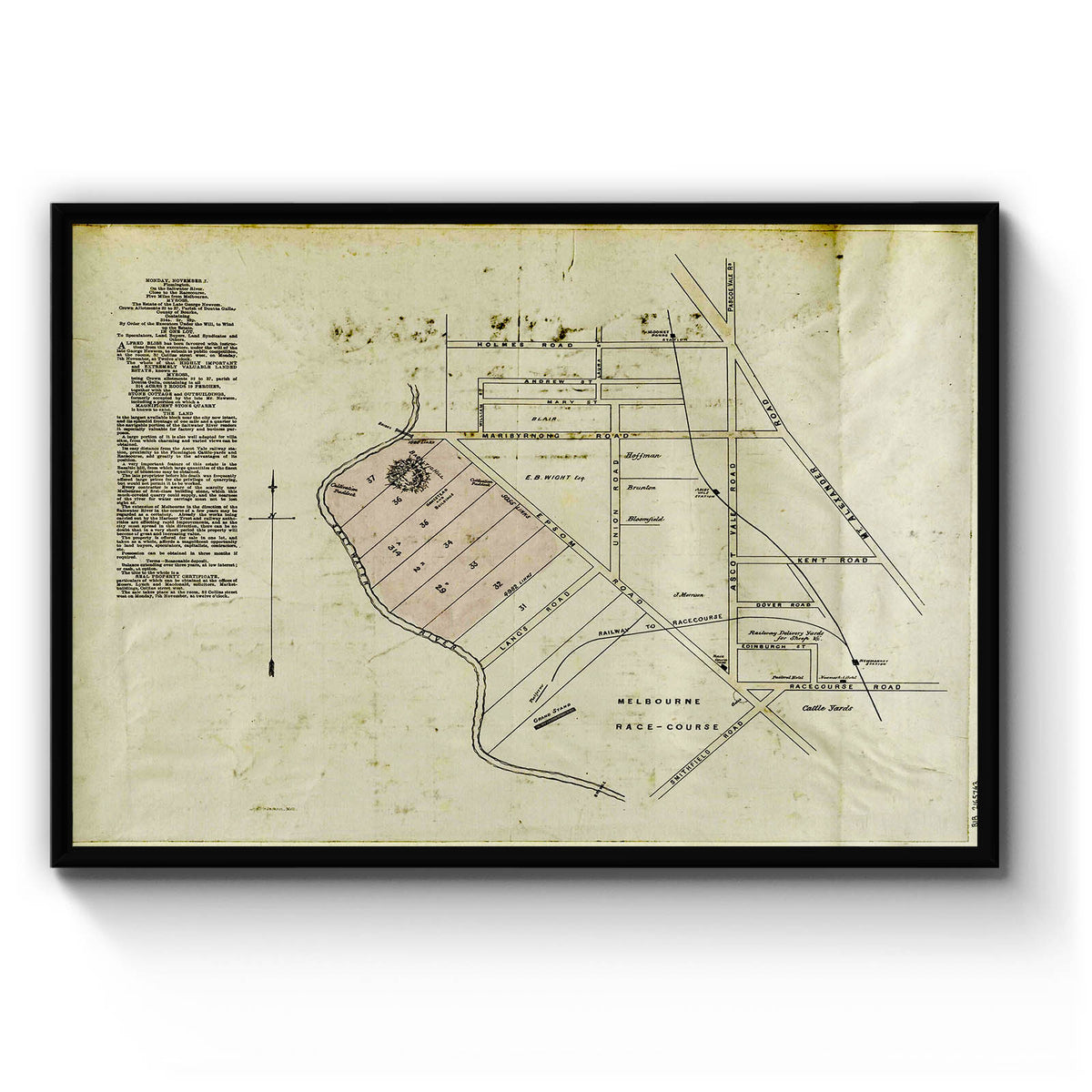 Flemington, Victoria Australia Vintage Map #15 (186-?) – Vintage Maps