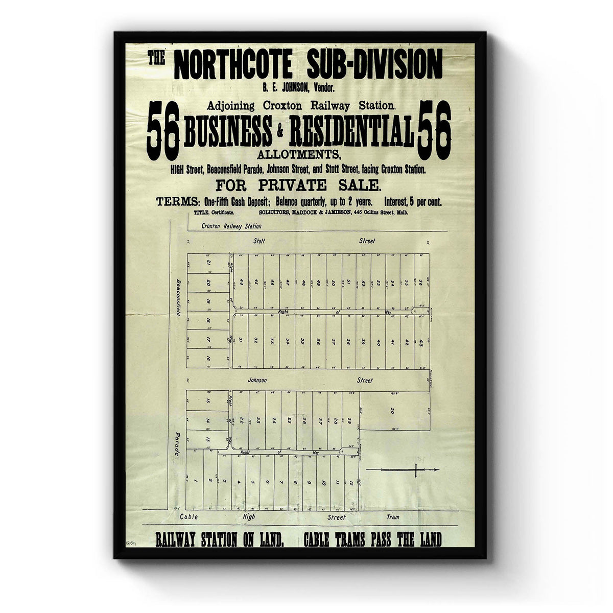 Northcote, Victoria Australia Vintage Map #45 (189-?) – Vintage Maps