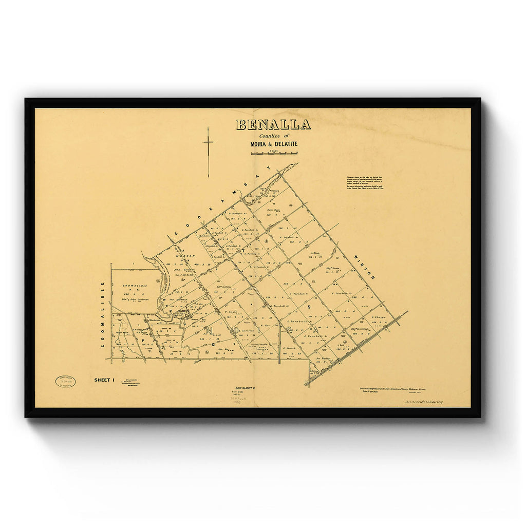 Benalla, Victoria Vintage Maps