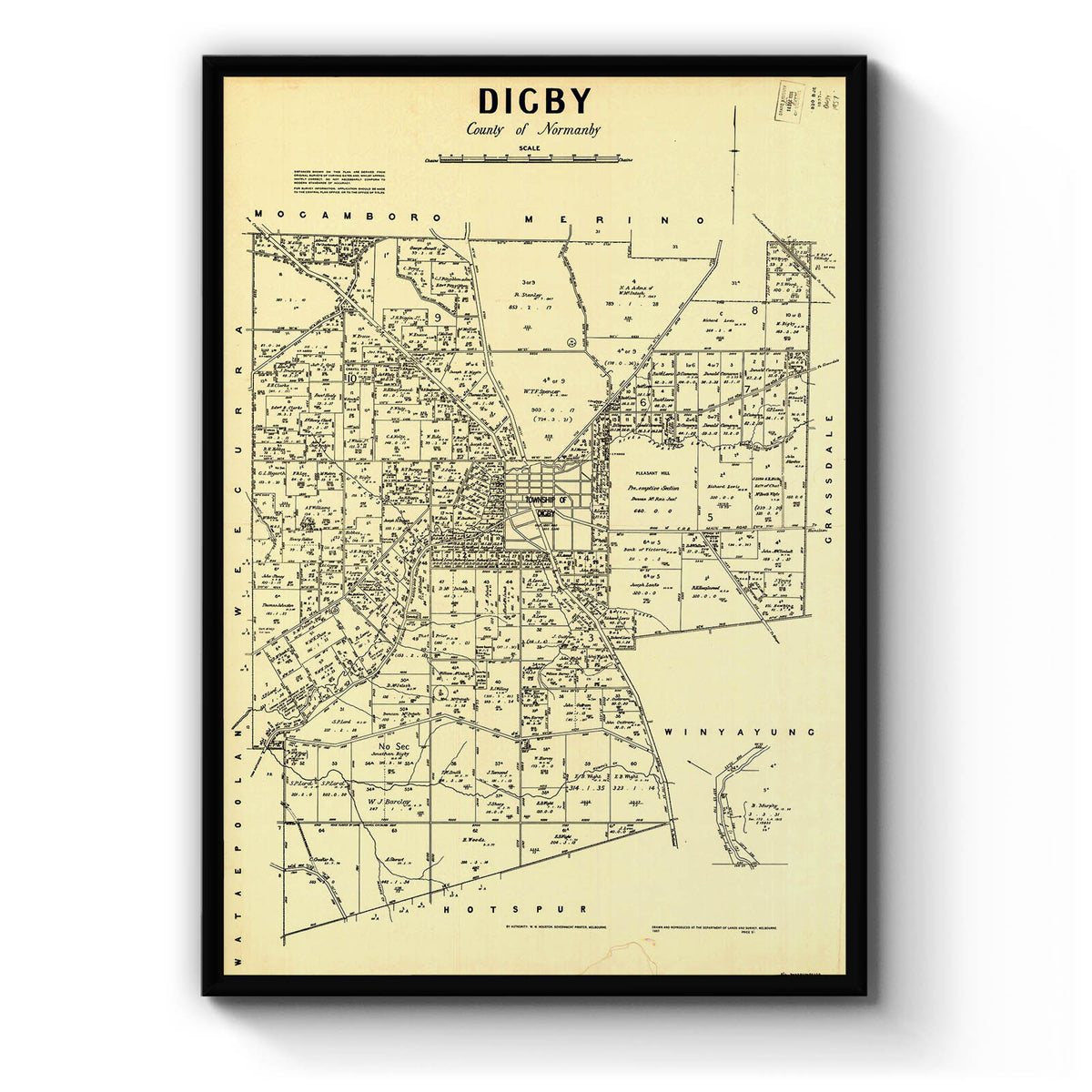 Digby, Victoria Australia Vintage Map #7 (1957) – Vintage Maps