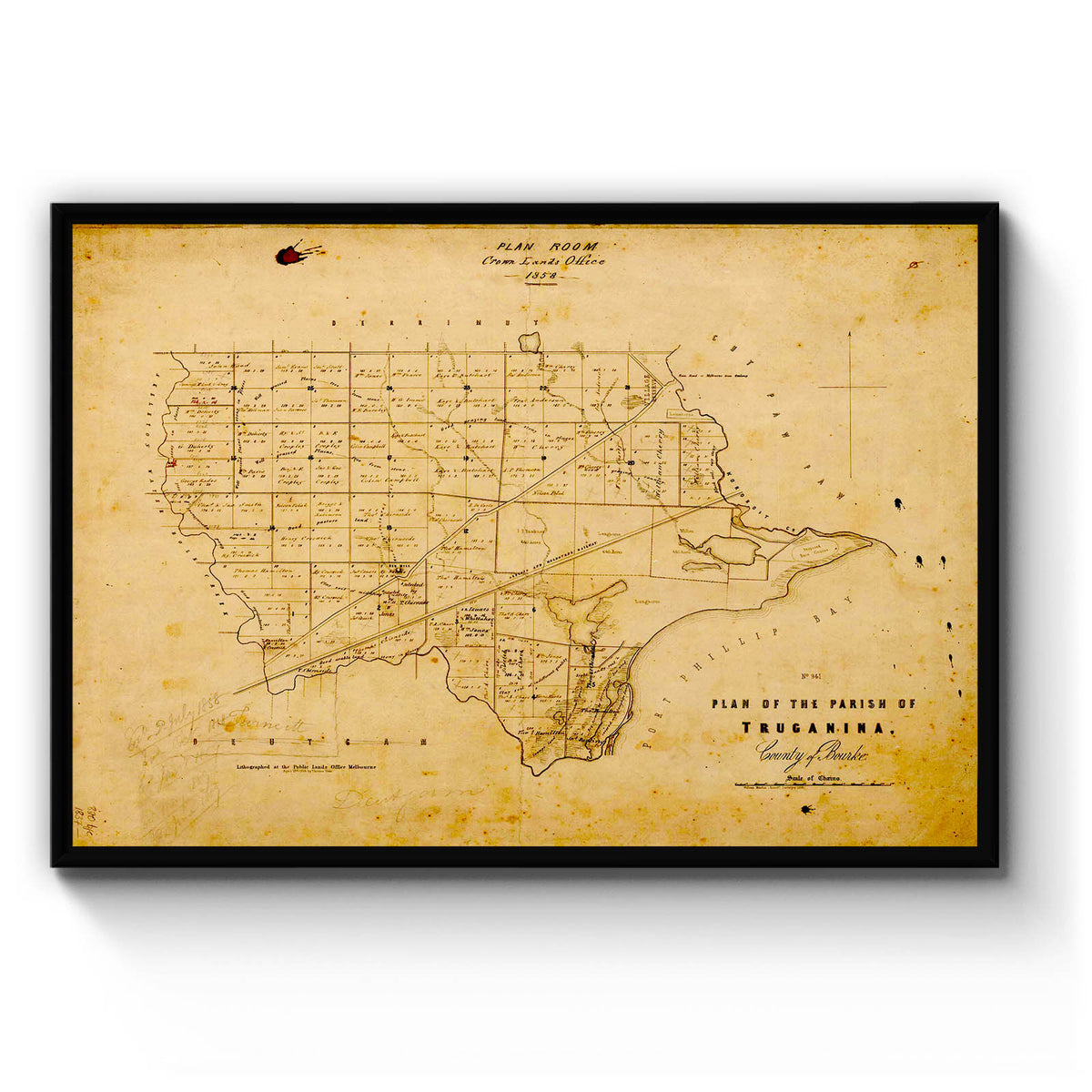 Truganina, Victoria Australia Vintage Map #1 (1858) – Vintage Maps