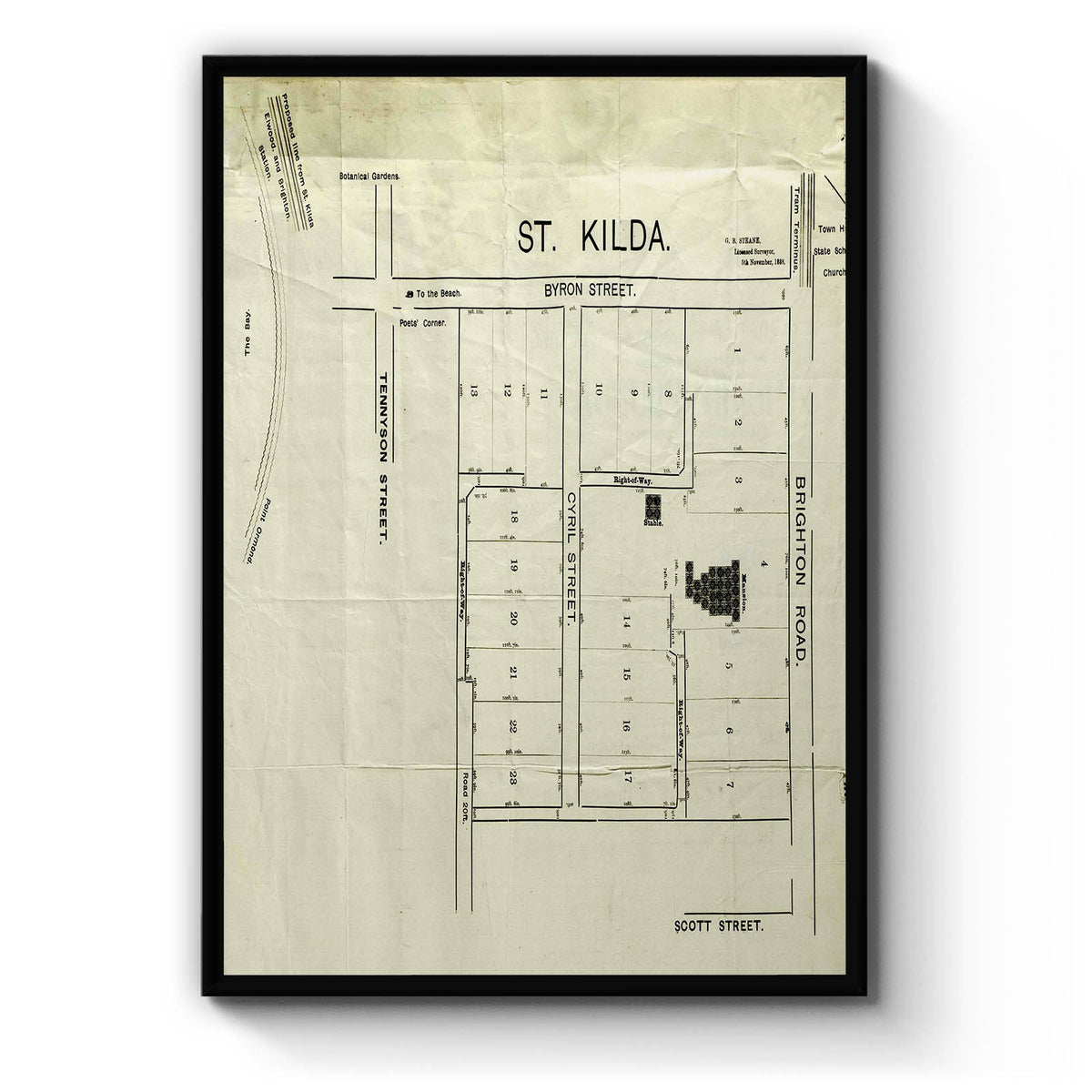 St Kilda, Victoria Australia Vintage Map #138 (1888) – Vintage Maps