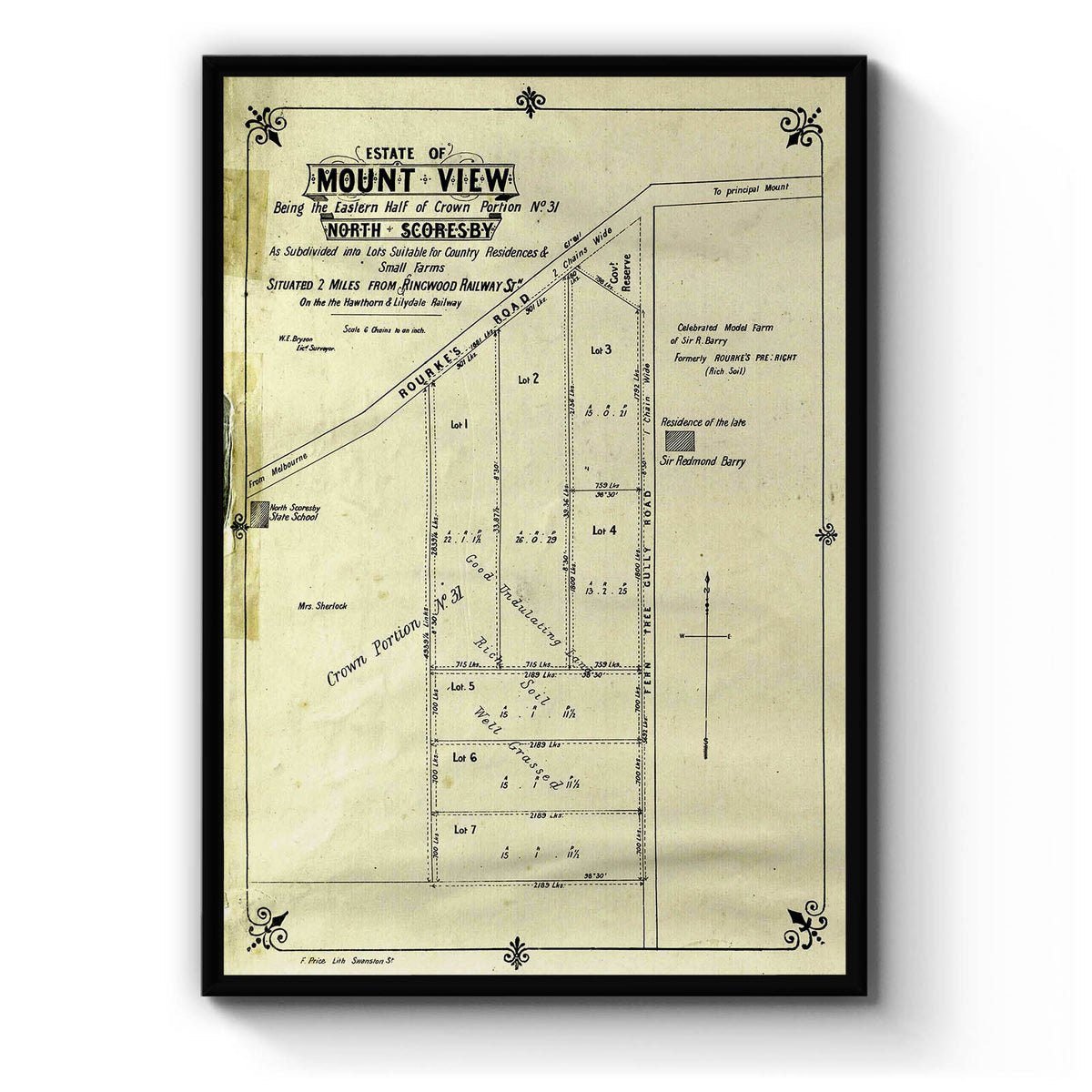 Scoresby, Victoria Australia Vintage Map #5 (185-?) – Vintage Maps