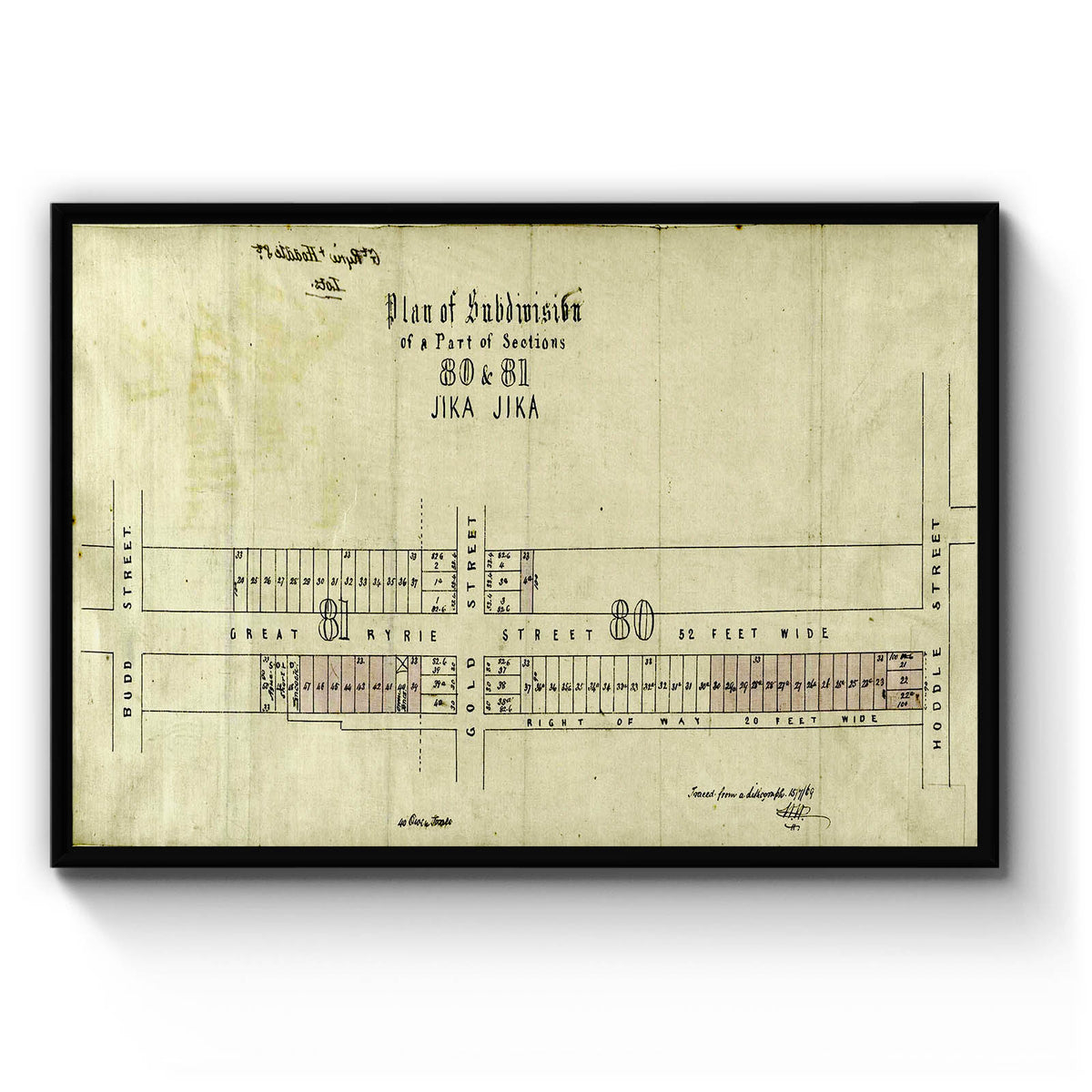Collingwood, Victoria Australia Vintage Map #43 (1869) – Vintage Maps