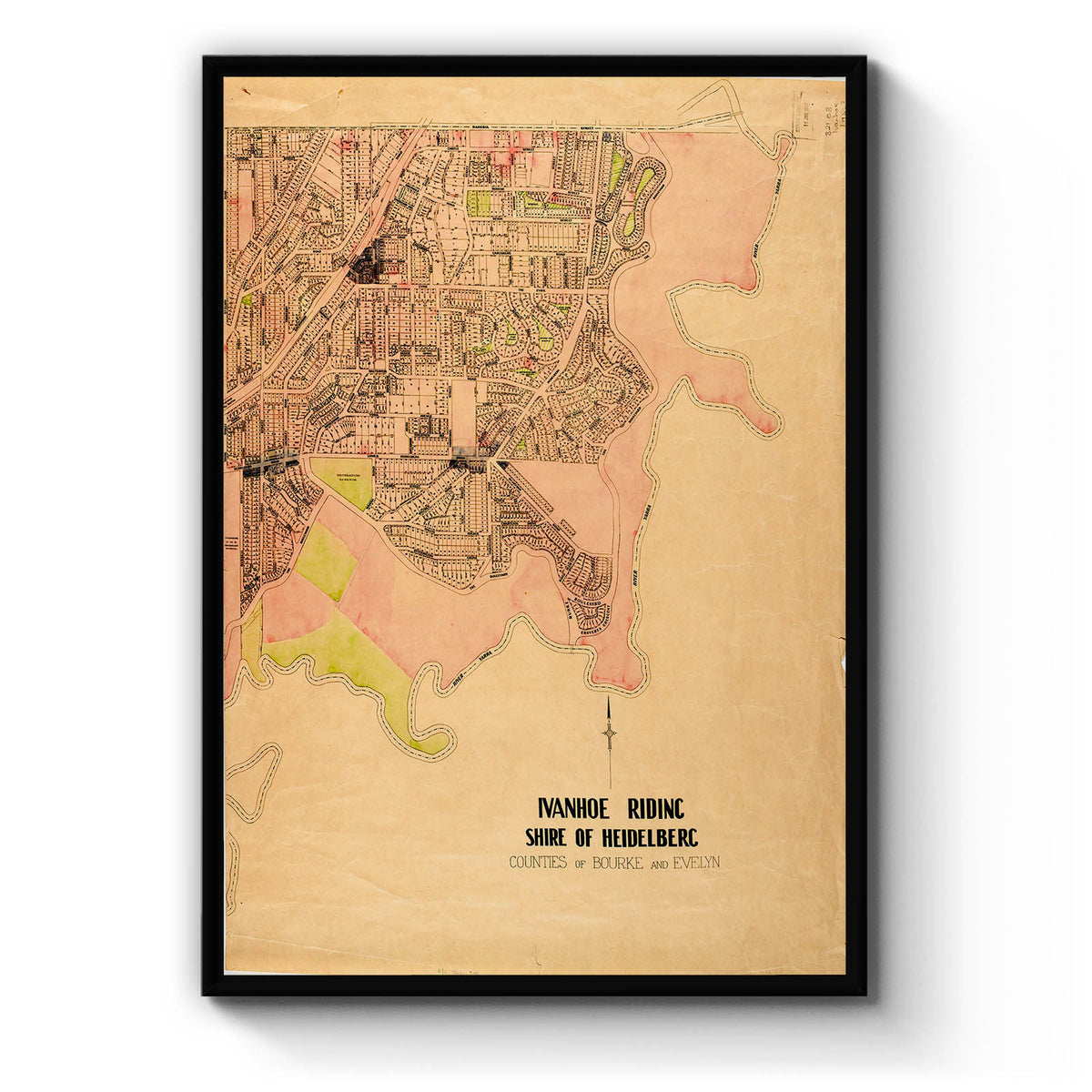 Ivanhoe, Victoria Australia Vintage Map #5 (194-?) – Vintage Maps