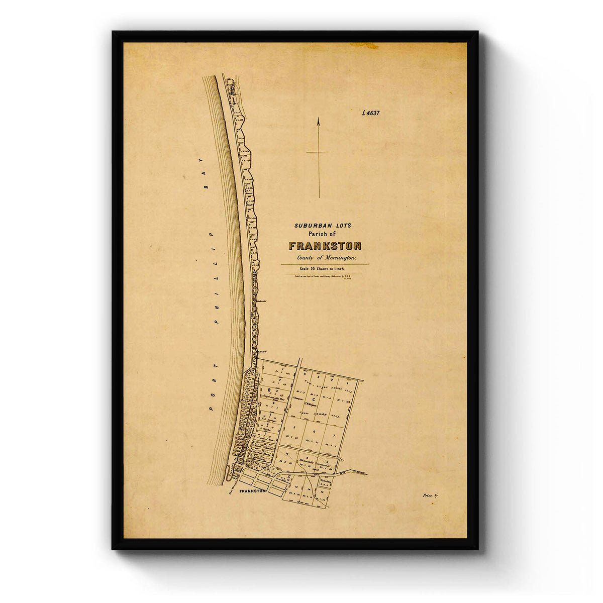 Frankston, Victoria Australia Vintage Map #23 (1873) – Vintage Maps