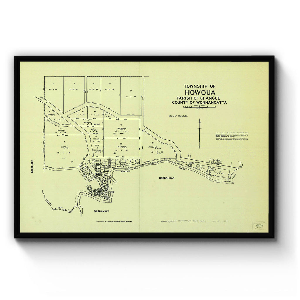 Howqua, Victoria Vintage Maps