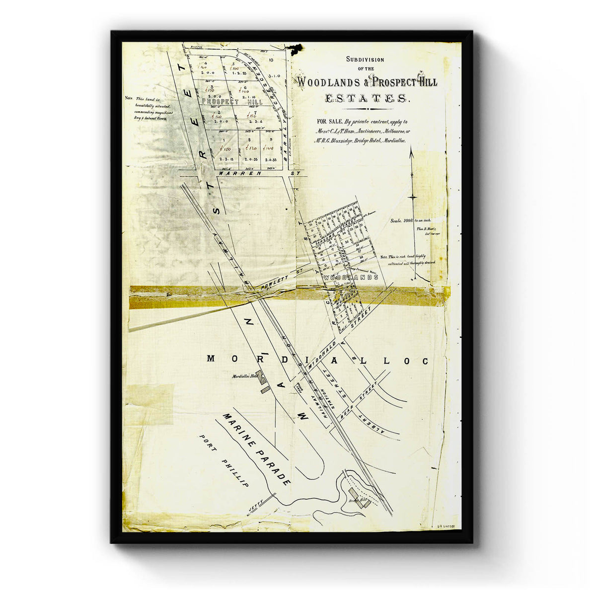 Mordialloc, Victoria Australia Vintage Map #22 (187-?) – Vintage Maps