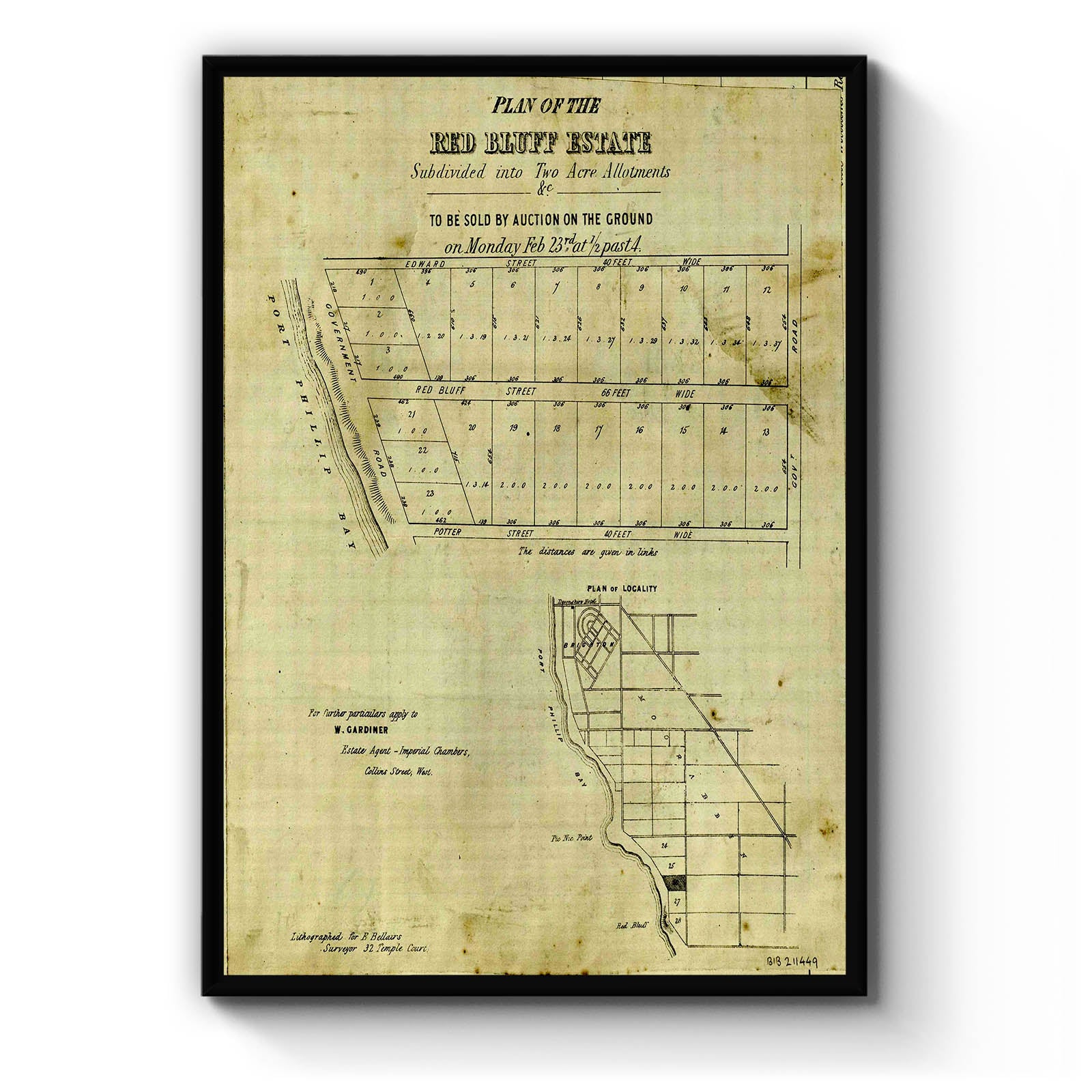 Hampton, Victoria Australia Vintage Map #1 (188-?) – Vintage Maps