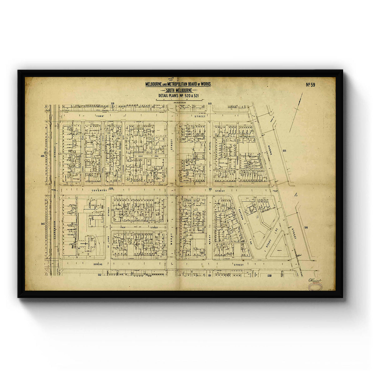 South Melbourne, Victoria Australia Vintage Map #4 (1895) – Vintage Maps