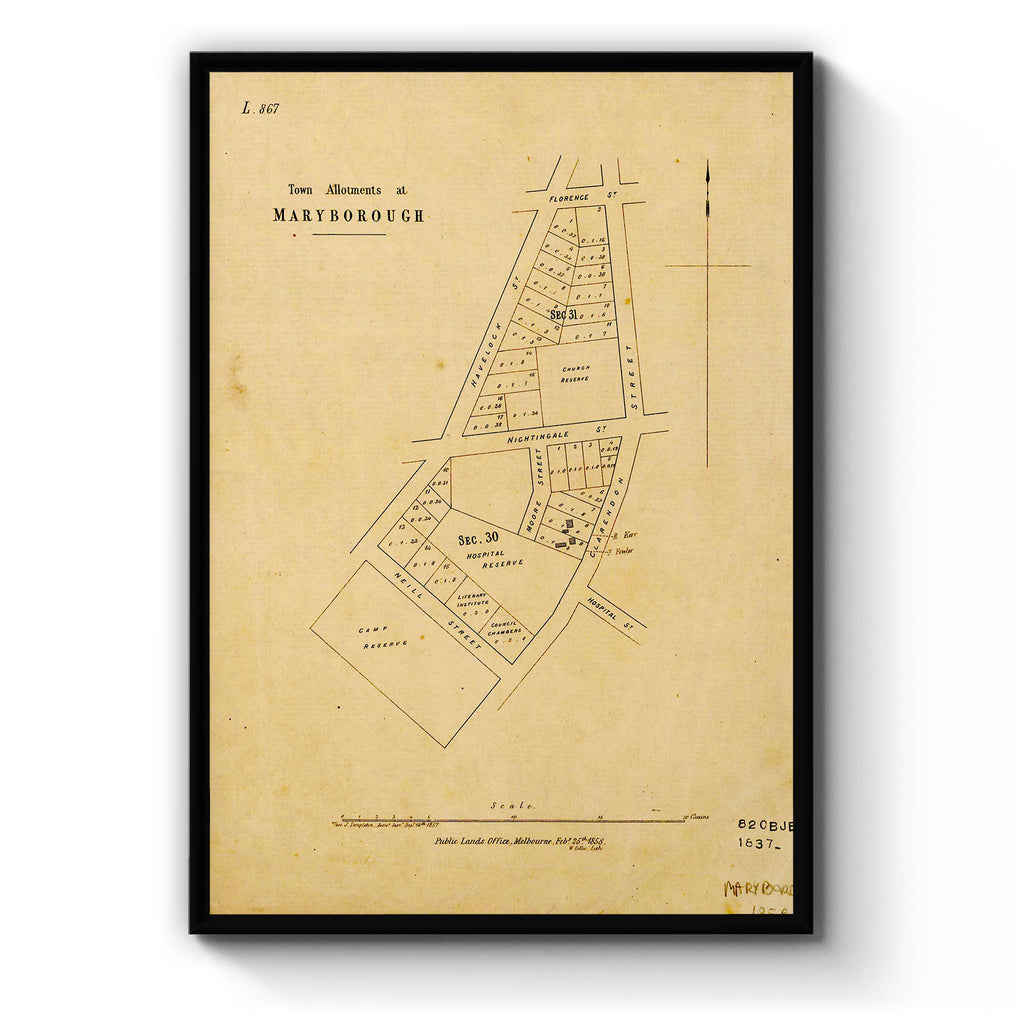 Maryborough, Victoria Vintage Maps