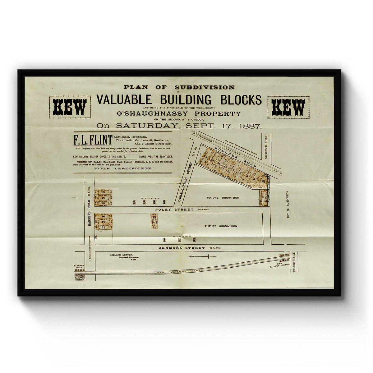 Kew, Victoria Australia Vintage Map #49 (1887) – Vintage Maps
