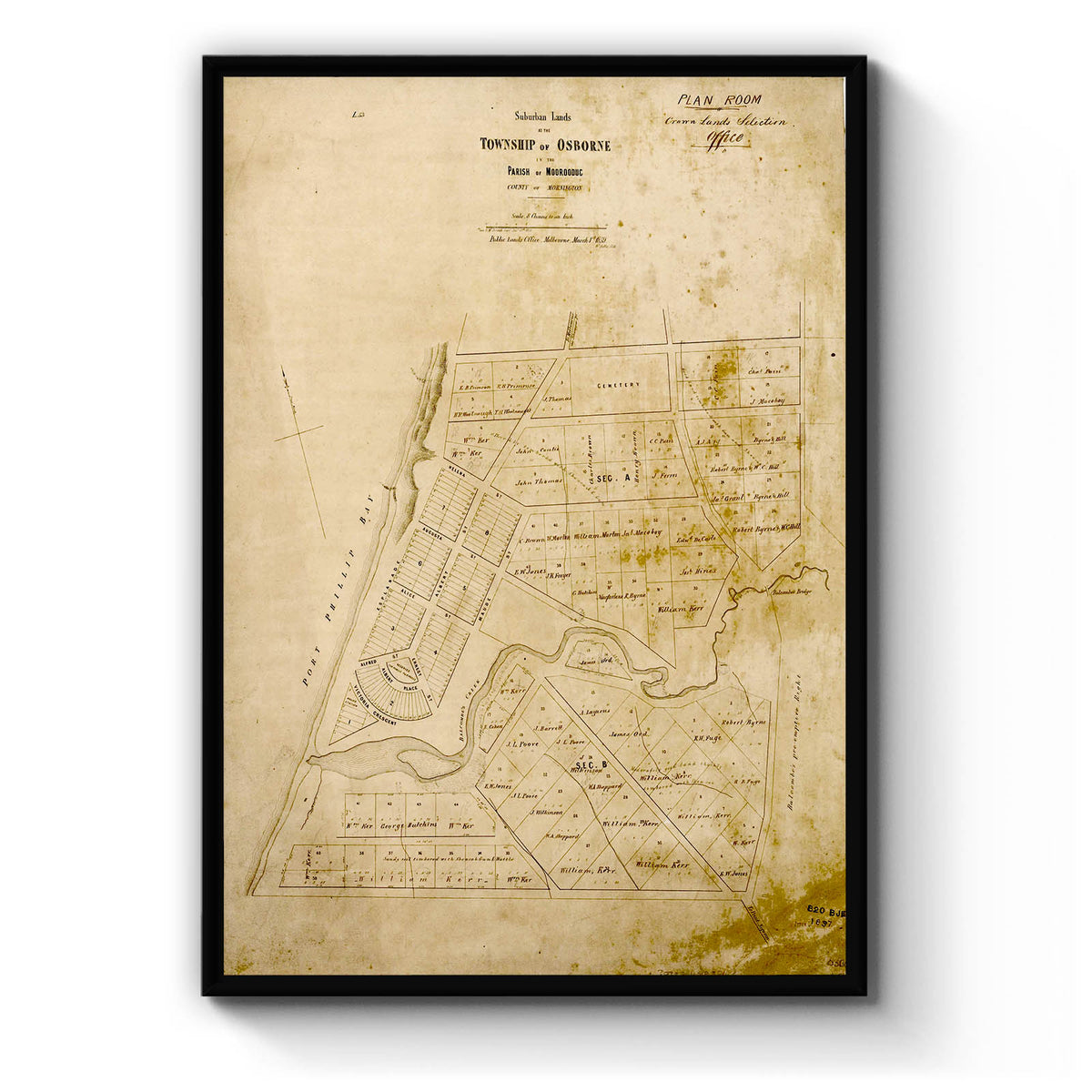 Mount Martha, Victoria Australia Vintage Map #1 (1859) – Vintage Maps