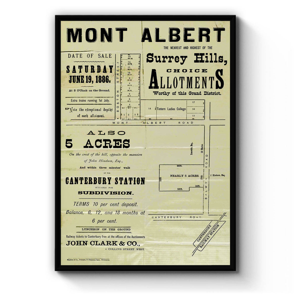 Mont Albert, Victoria Australia Vintage Map #8 (1886) – Vintage Maps