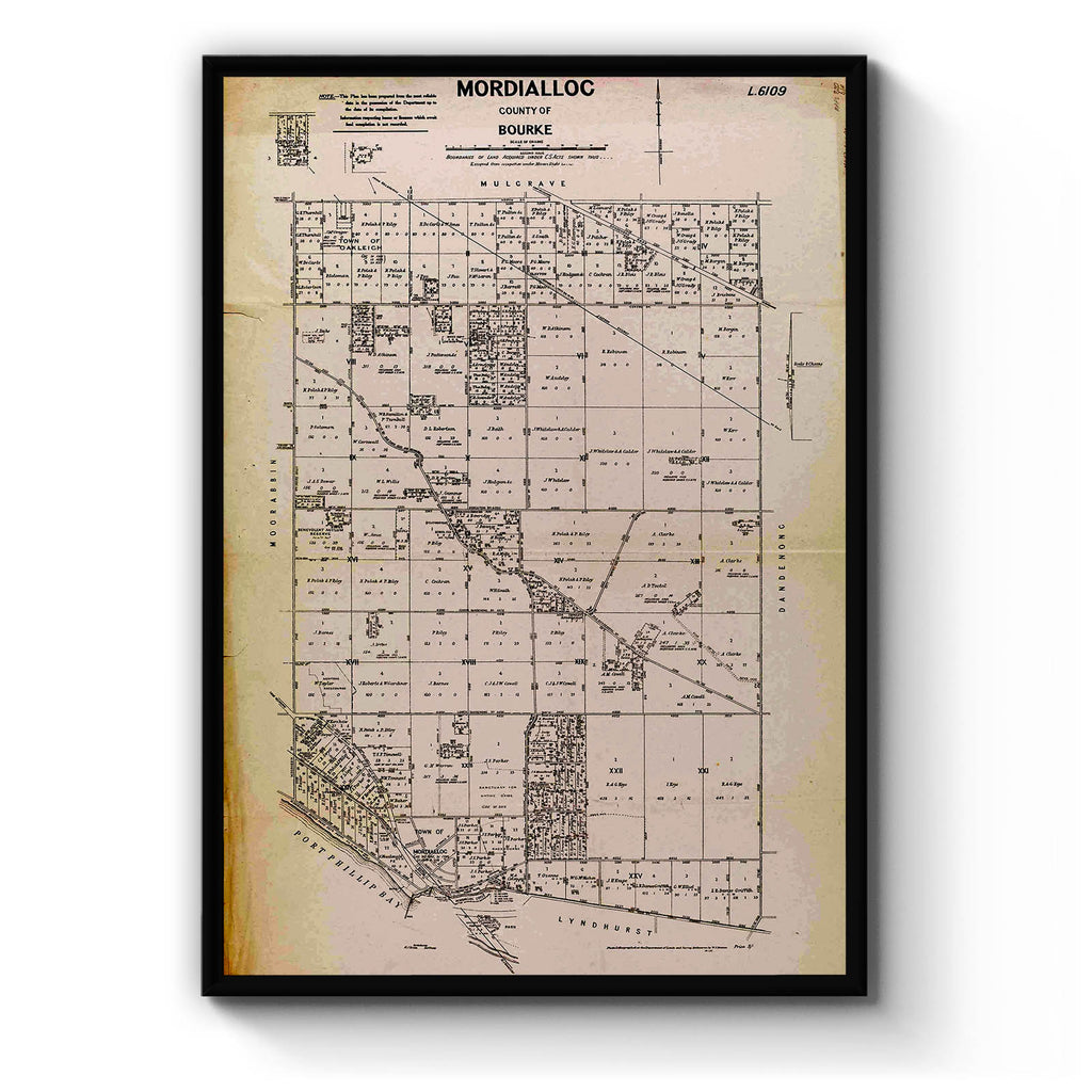 Mentone, Victoria Vintage Maps