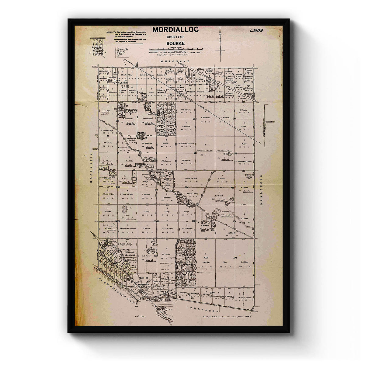 Mordialloc, Victoria Australia Vintage Map #1 (1926) – Vintage Maps