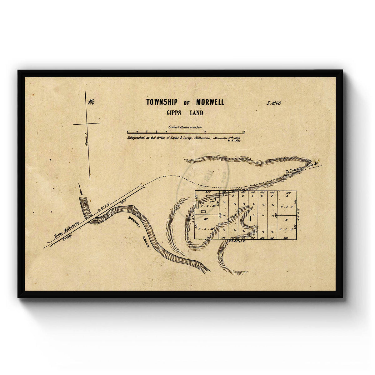 Morwell, Victoria Australia Vintage Map #2 (1861) – Vintage Maps