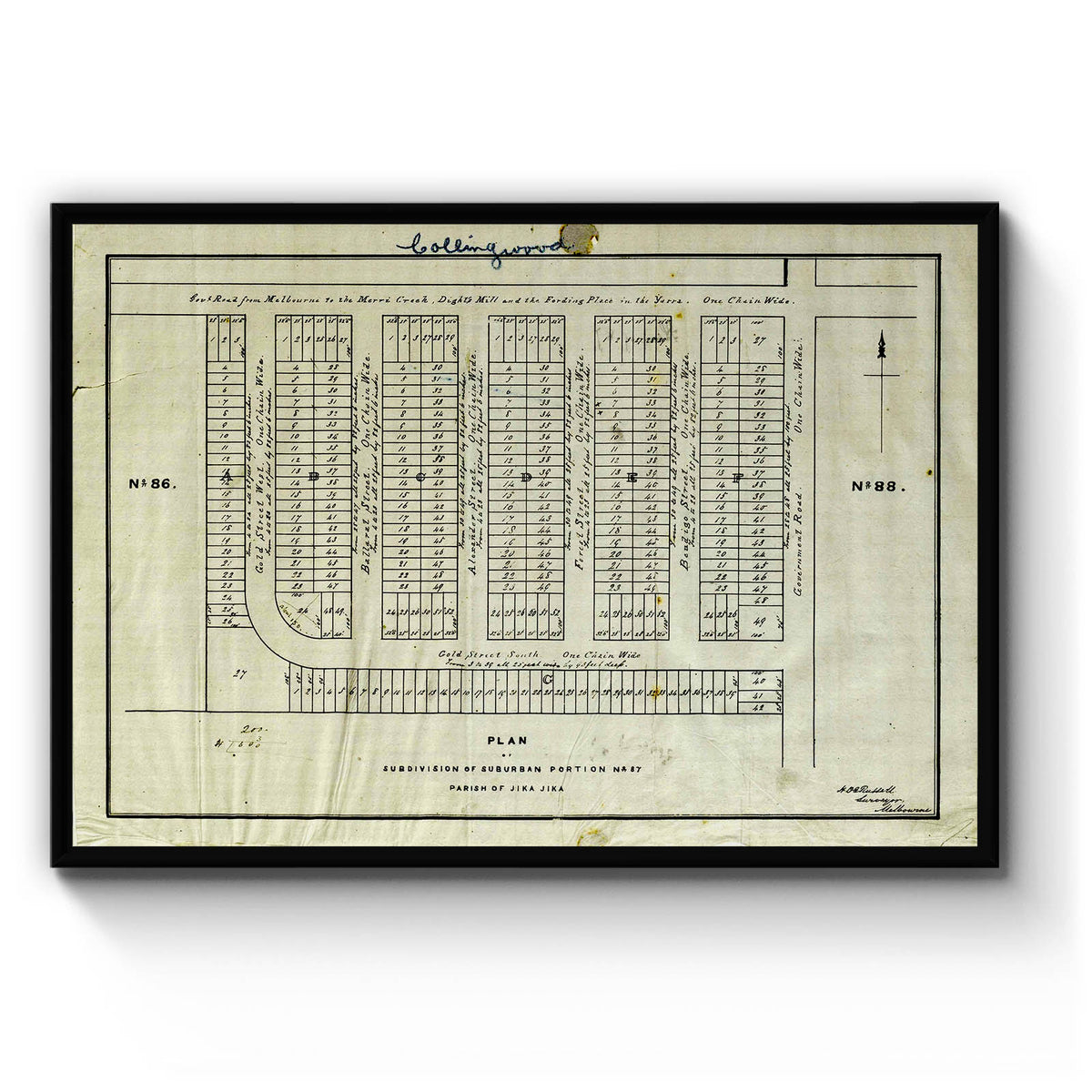 Collingwood, Victoria Australia Vintage Map #44 (185-?) – Vintage Maps
