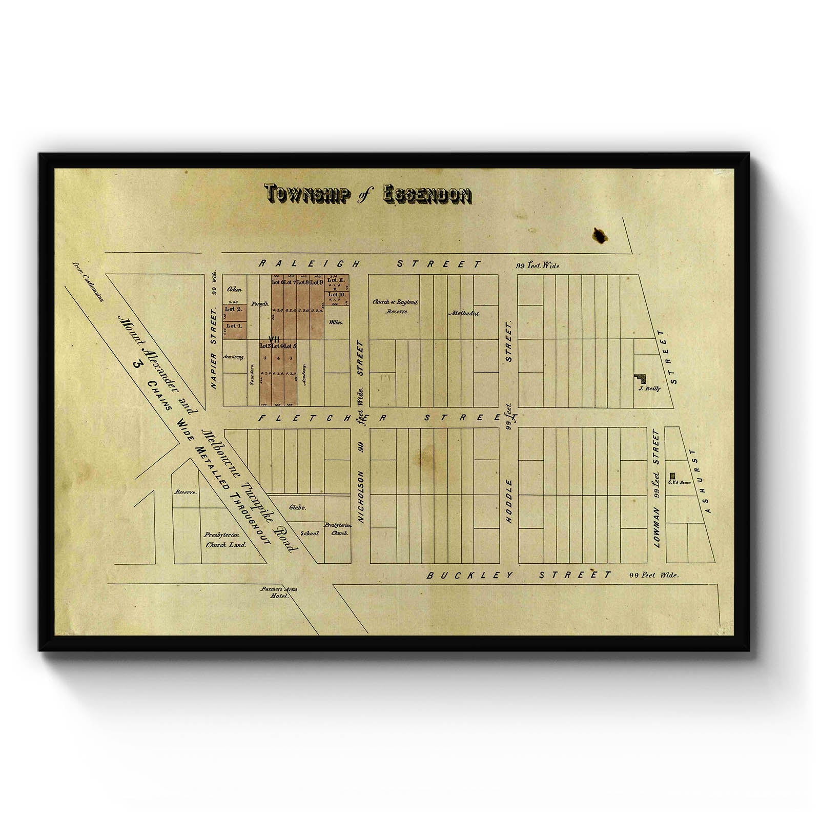 Essendon, Victoria Australia Vintage Map #3 (18--?) – Vintage Maps