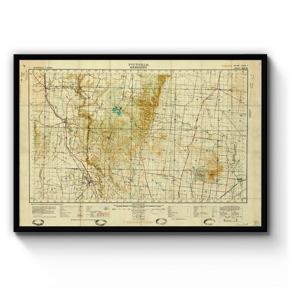 Meredith, Victoria Australia Vintage Map #5 (1936) – Vintage Maps