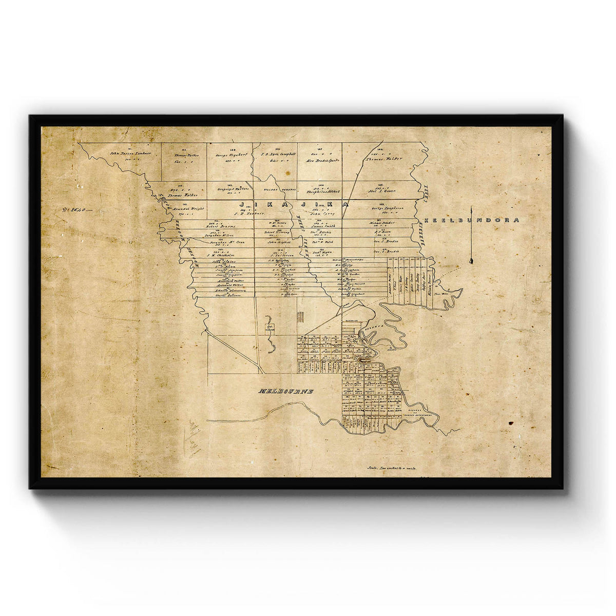 Melbourne CBD, Victoria Australia Vintage Map #77 (1856) – Vintage Maps