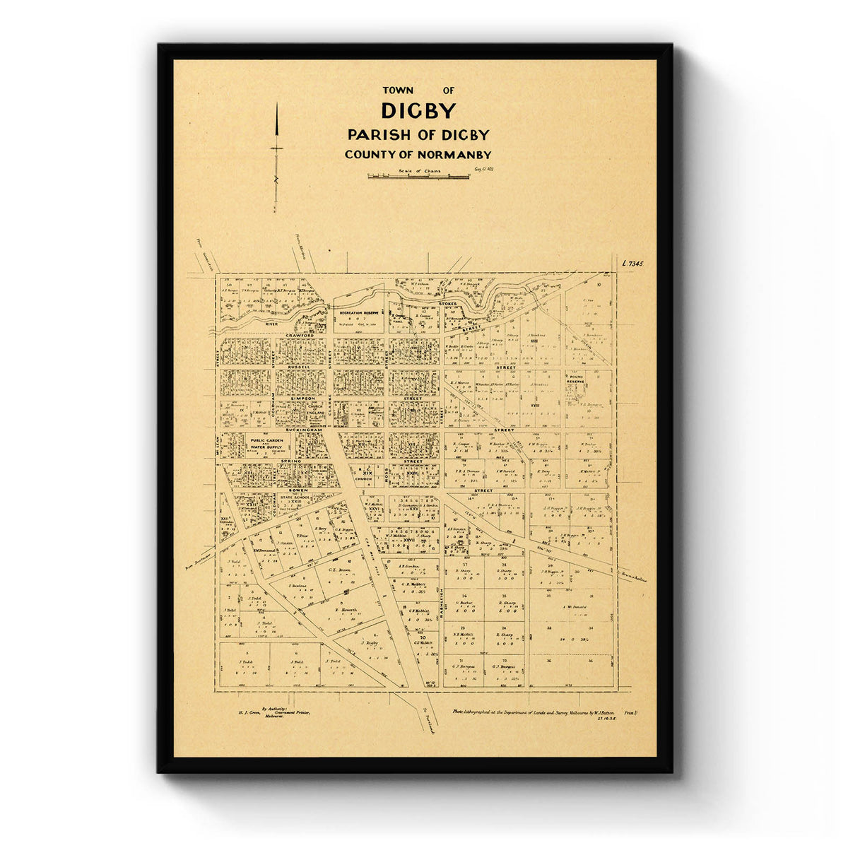Digby, Victoria Australia Vintage Map #8 (1925) – Vintage Maps
