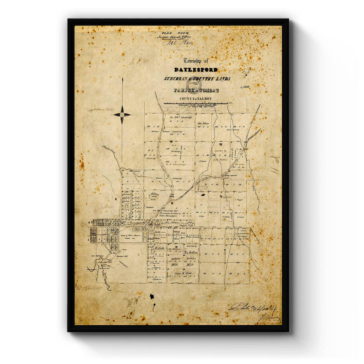 Daylesford, Victoria Australia Vintage Map #5 (1854) – Vintage Maps
