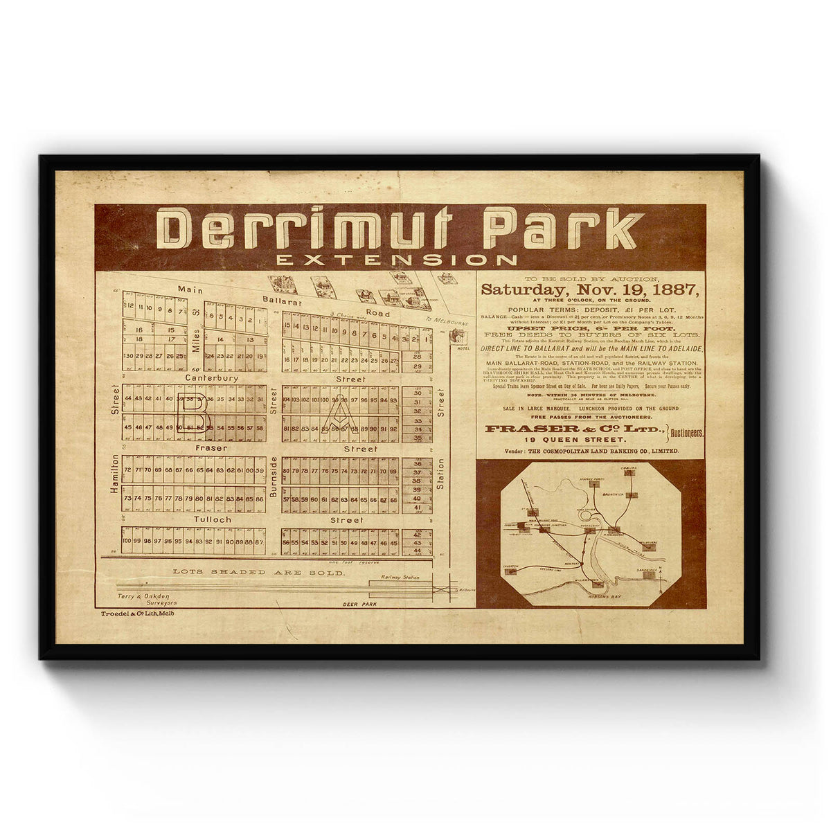 Derrimut Park, Victoria Australia Vintage Map #1 (1887) – Vintage Maps