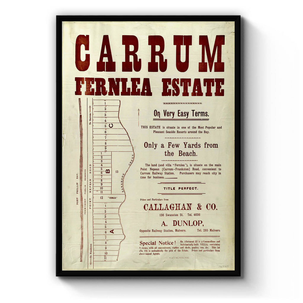 Carrum, Victoria Vintage Maps
