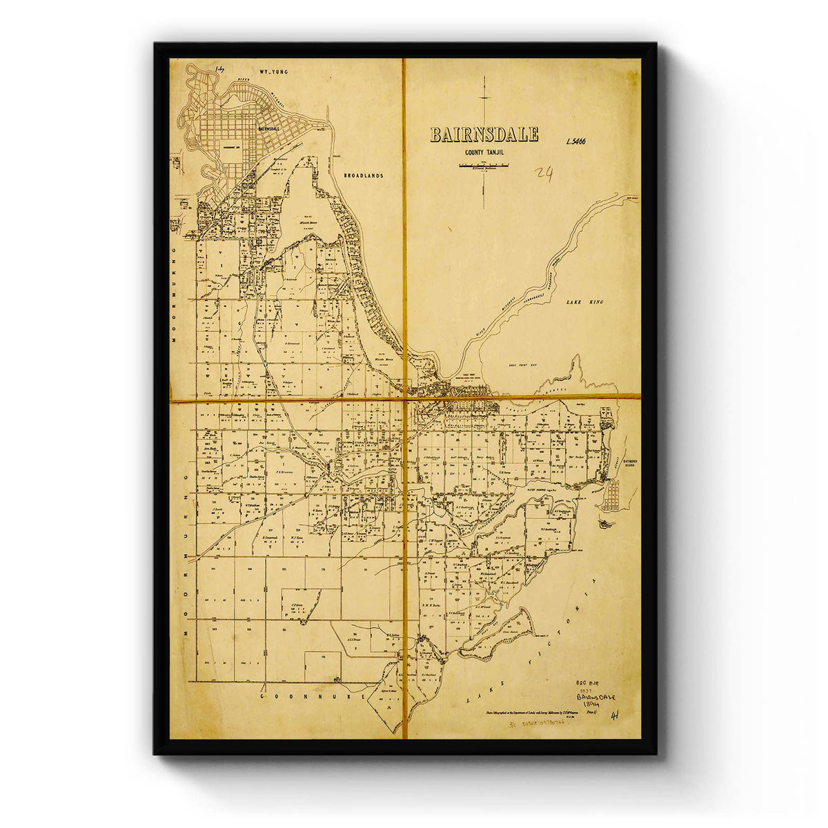Bairnsdale, Victoria Australia Vintage Map #1 (1894) – Vintage Maps